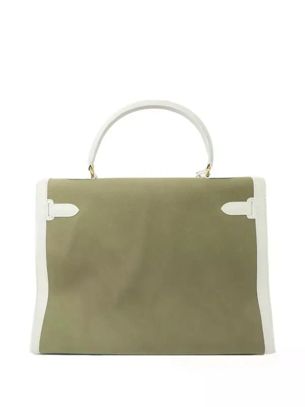 Hermès 35 Kelly Leather-trim Tote Bag