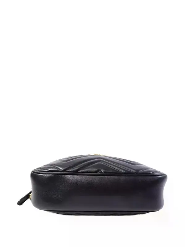 Gucci Gg Marmont Leather Shoulder Bag - Black
