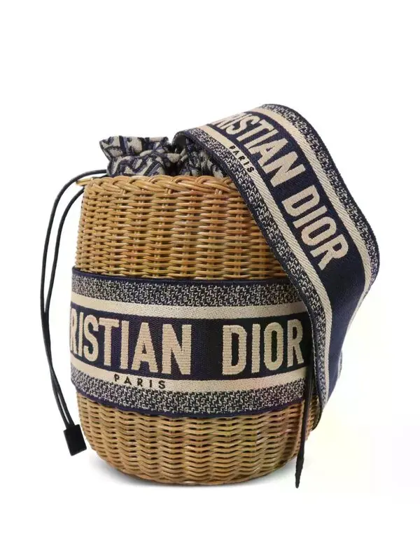 Dior Oblique Wicker Bucket Bag
