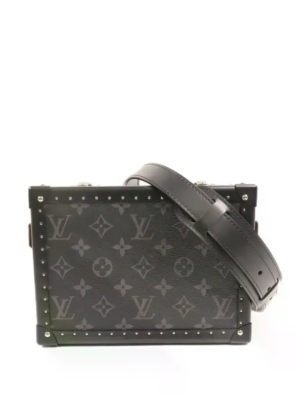 LOUIS VUITTON Monogram Eclipse Clutch Bag - Black