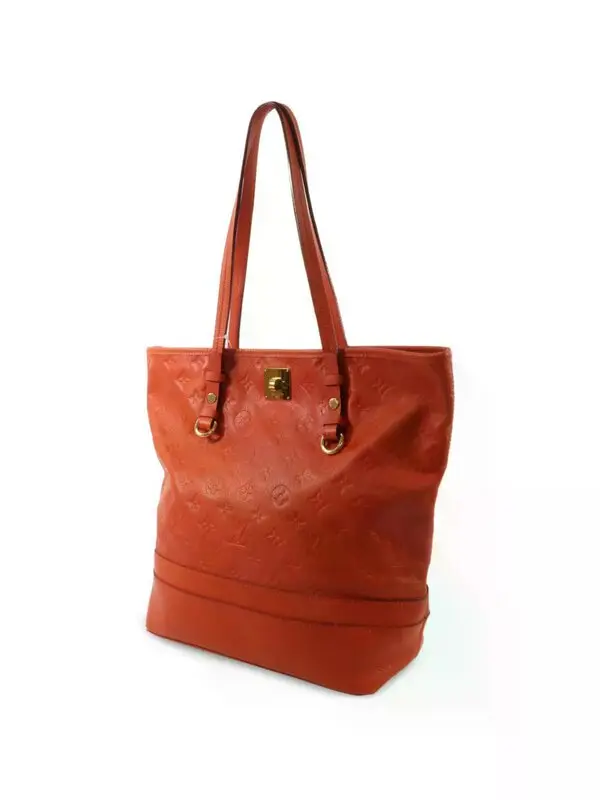 LOUIS VUITTON Citadine Monogram Empreinte Pm Tote Bag - Orange