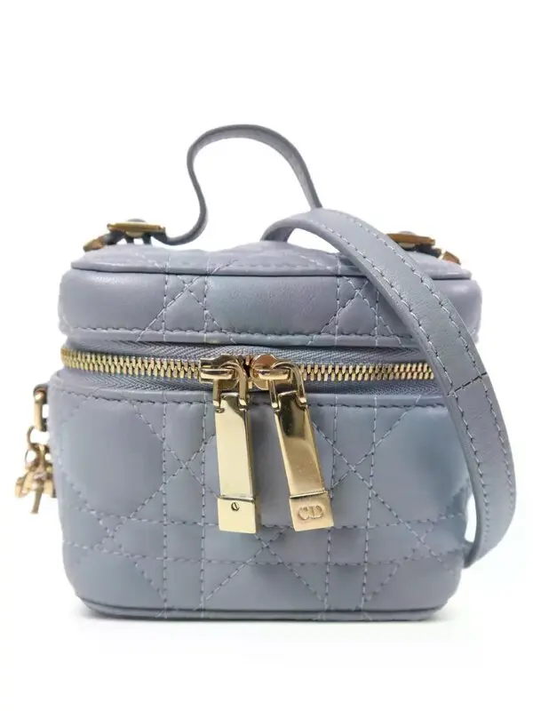 Dior Mini Cannage Vanity Case - Blue