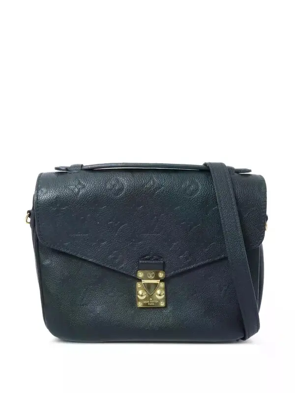 LOUIS VUITTON Pochette Metis Empreinte Leather Bag - Black
