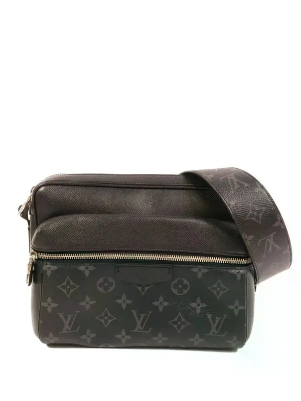 LOUIS VUITTON Monogram Eclipse Taiga Leather Messenger Bag