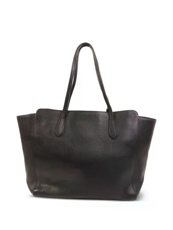 Gucci Gg Plaque Leather Tote Bag