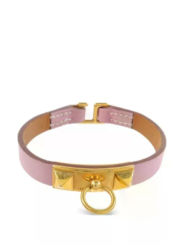Hermès Mini Rivale Leather Bracelet - Gold