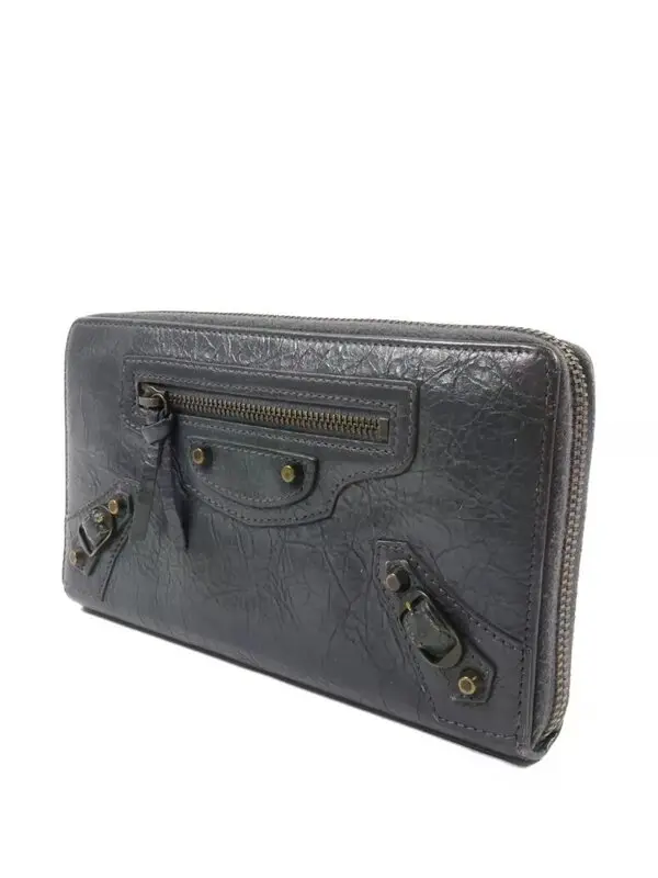 Balenciaga Stud-embellished Leather Wallet