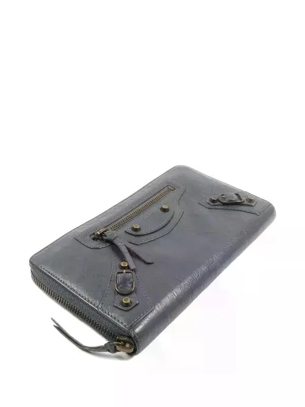 Balenciaga Stud-embellished Leather Wallet