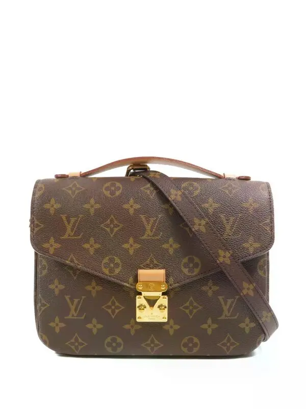 LOUIS VUITTON Monogram Pochette Metis Tote Bag - Brown