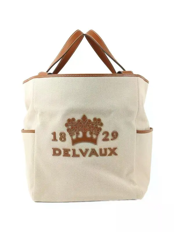 Delvaux Two-way Canvas Tote Bag