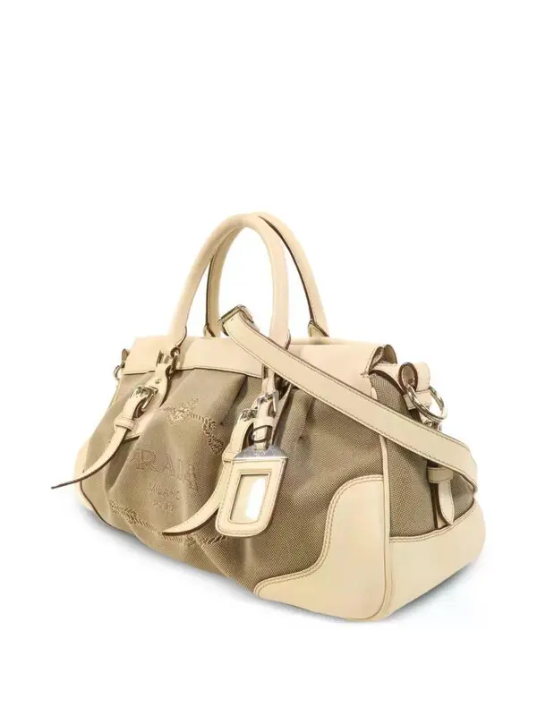 Prada Logo Jacquard Shoulder Bag