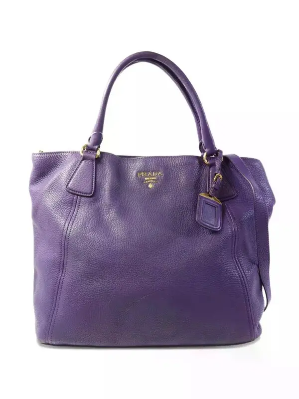 Prada Daino Tote Bag - Purple