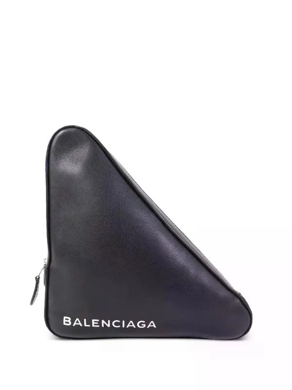 Balenciaga Triangle Clutch Bag - Black