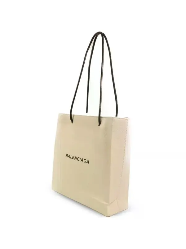 Balenciaga Logo-print Leather Tote Bag