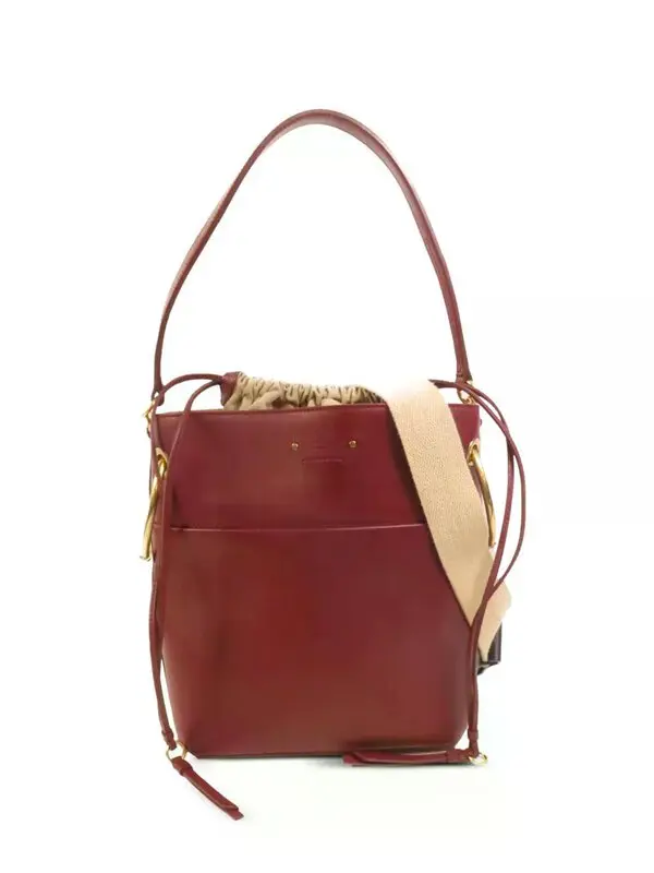 Chloé Roy Leather Bucket Bag - Red