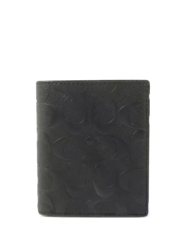 COACH VINTAGE Leather Bi-fold Wallet - Black