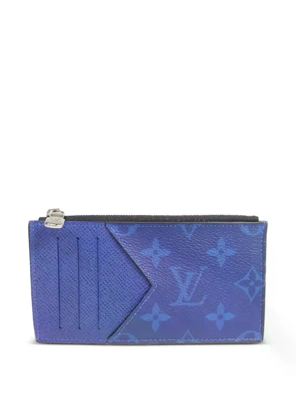LOUIS VUITTON Taigarama Monogram Card Holder - Blue