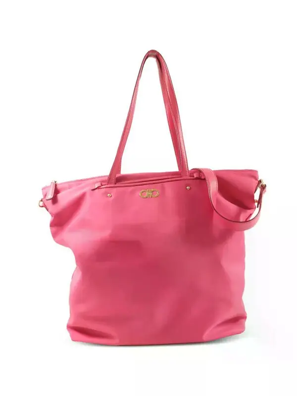 FERRAGAMO Gancini Shoulder Tote Bag - Pink