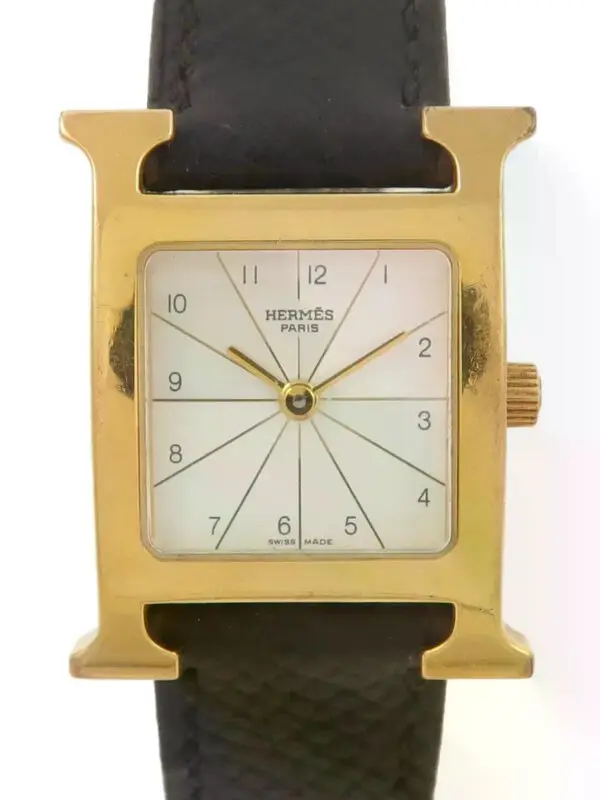 Hermès Heure H 21mm Quartz Watch With Leather Strap