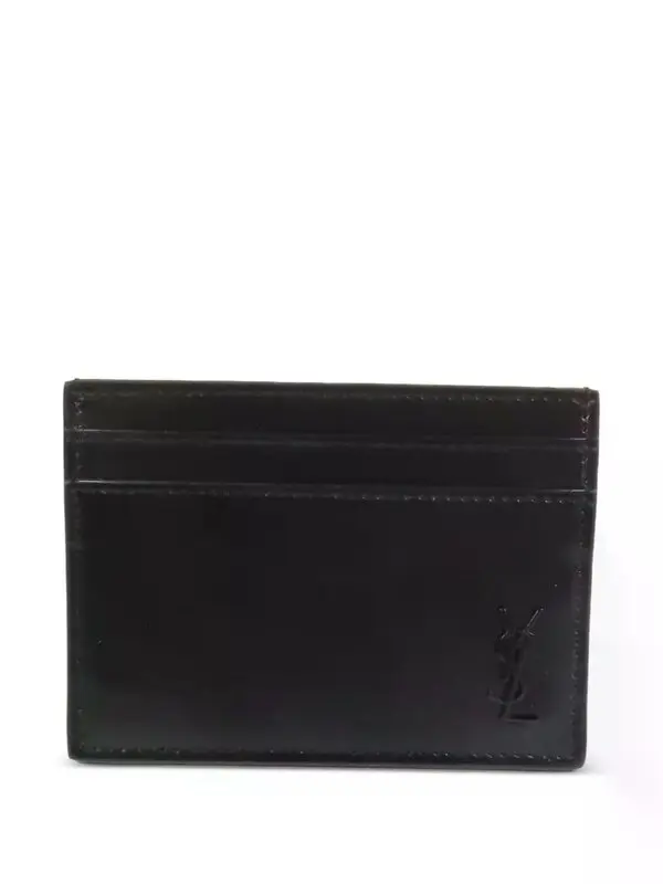 Saint Laurent Tiny Cassandra Card Case - Black