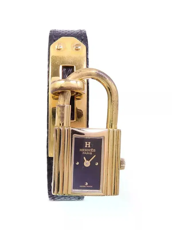 Hermès Kelly Watch, Gold-plated Finish - Black