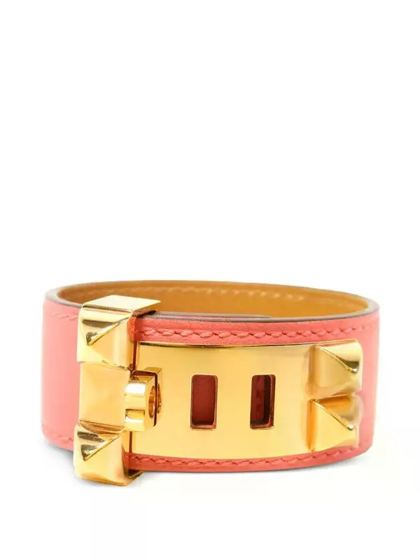 Hermès Collier De Chien Leather Bangle - Gold