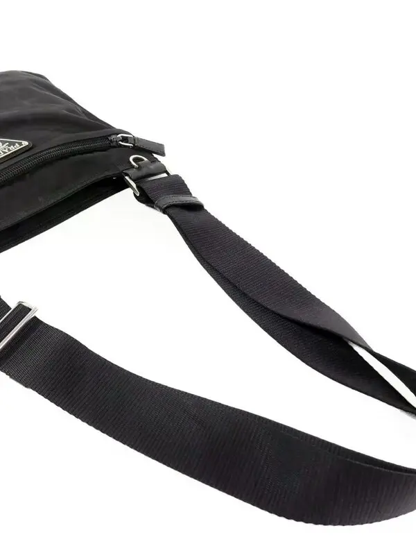 Prada Enamel Triangle Logo Shoulder Bag