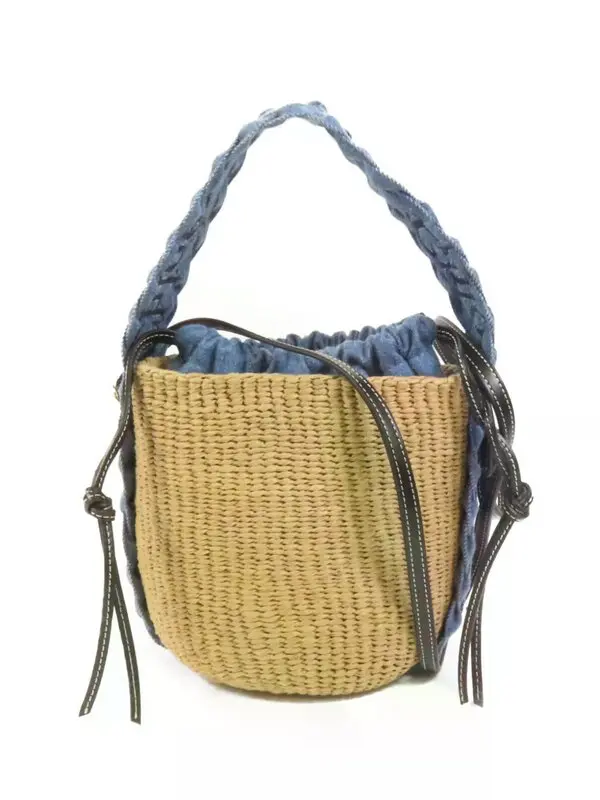 Chloé Woody Denim Basket Bag - Neutrals