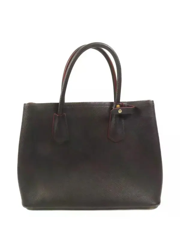 Prada Double Leather Tote Bag