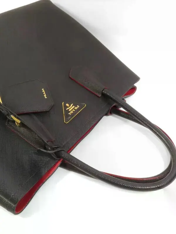 Prada Double Leather Tote Bag