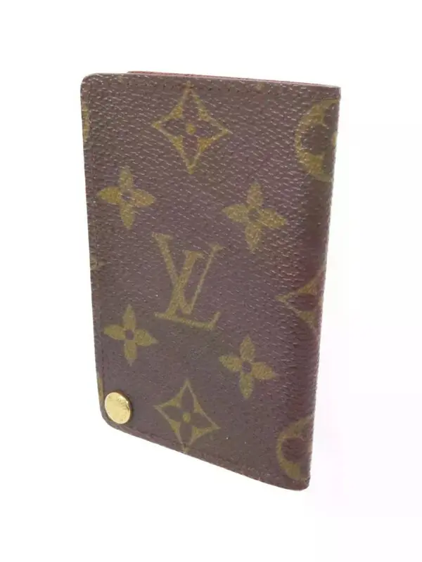 LOUIS VUITTON Porte Cartes Credit Pression Monogram Canvas Card Holder - Brown