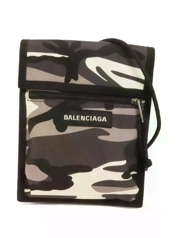 Balenciaga Camouflage Print Shoulder Bag
