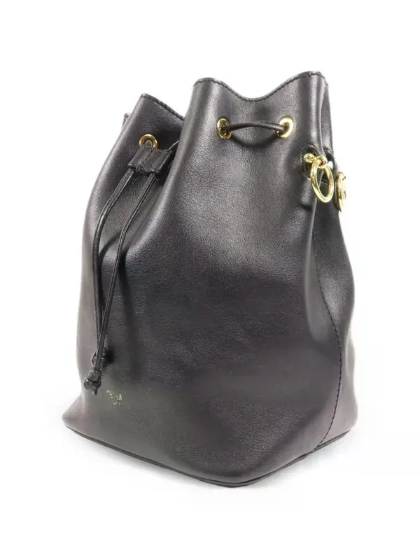 Fendi Drawstring Leather Shoulder Bag