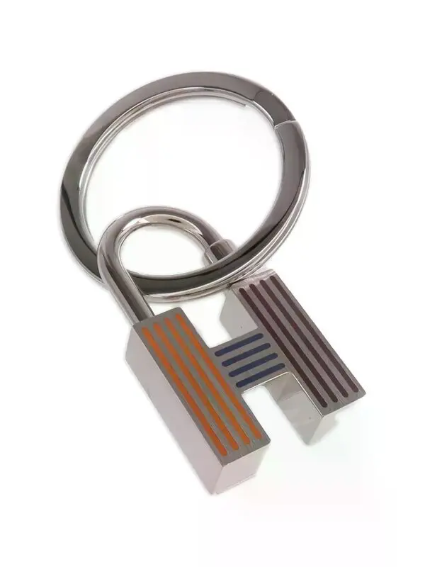 Hermès H-logo Striped Key Ring