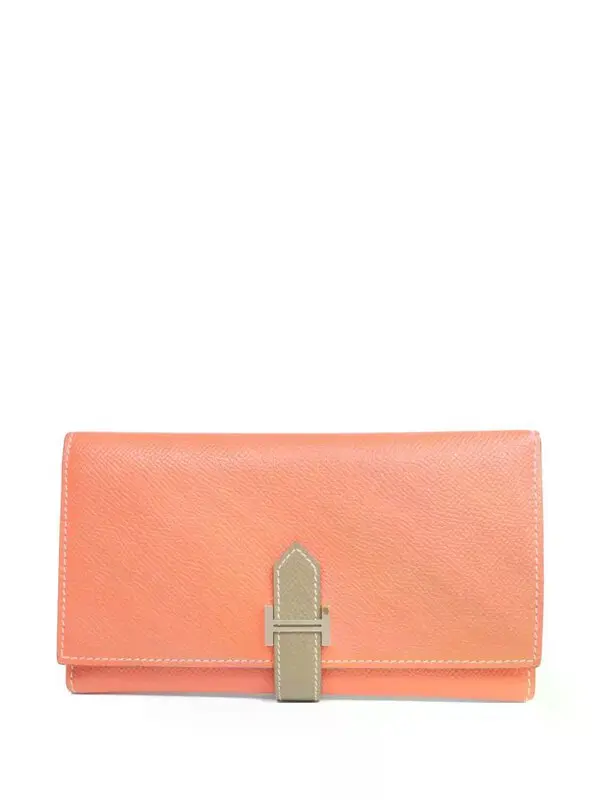 Hermès Epsom Bearn Tri-fold Wallet - Orange