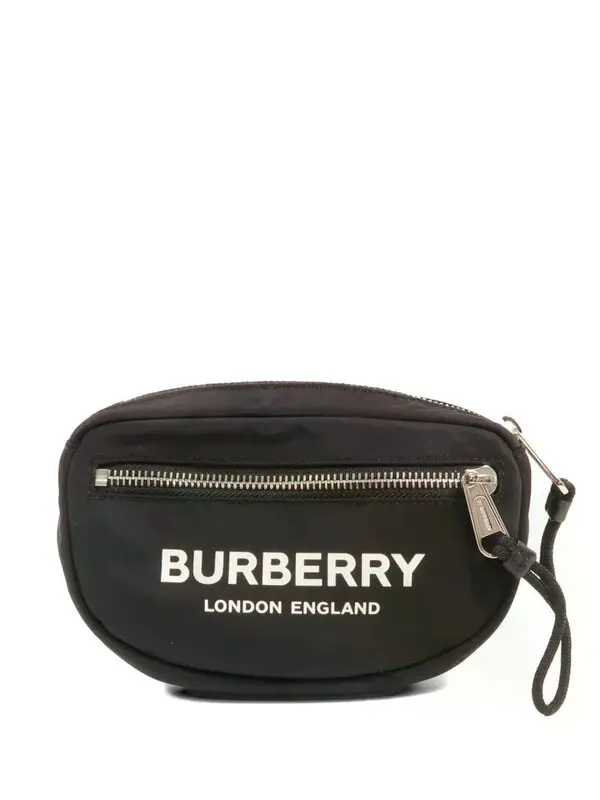 Burberry Cannon Logo Print Belt Bag - Black