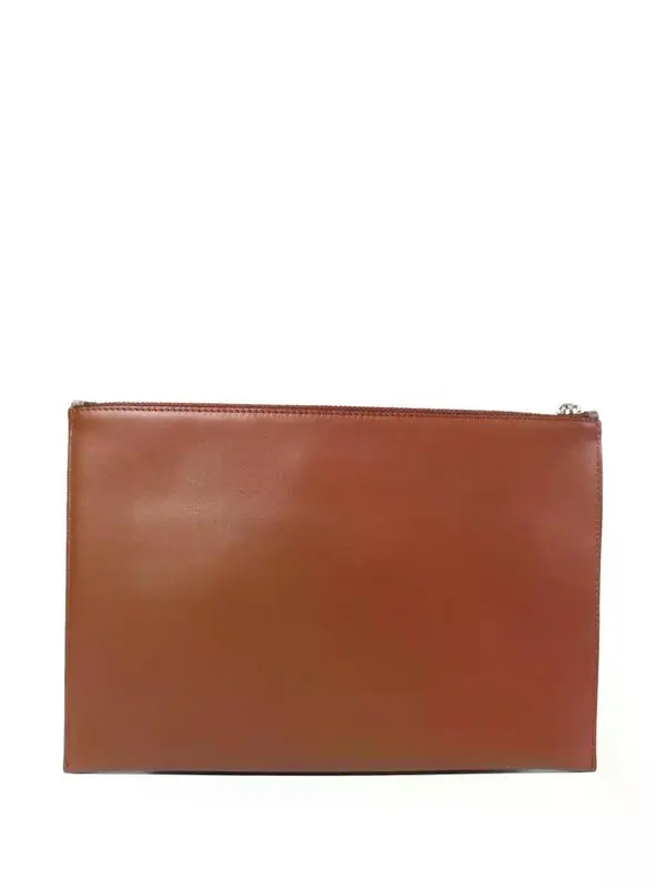 Loewe Anagram Embossed Leather Clutch Bag - Brown
