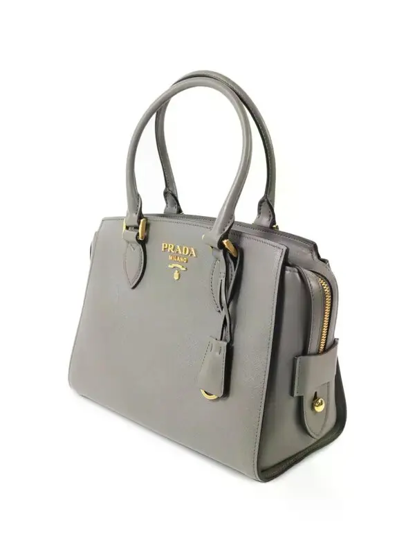 Prada Logo Detail Tote Bag