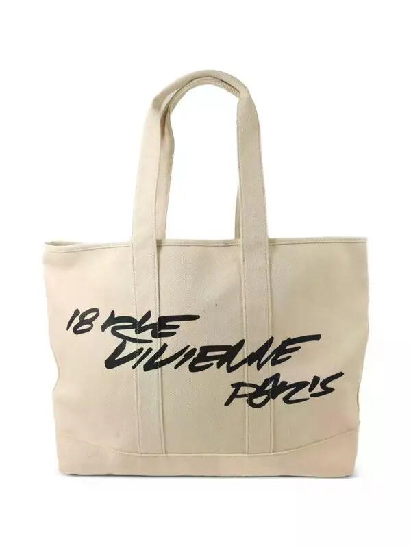 Kenzo Boke Flower Logo Print Tote Bag - Neutrals