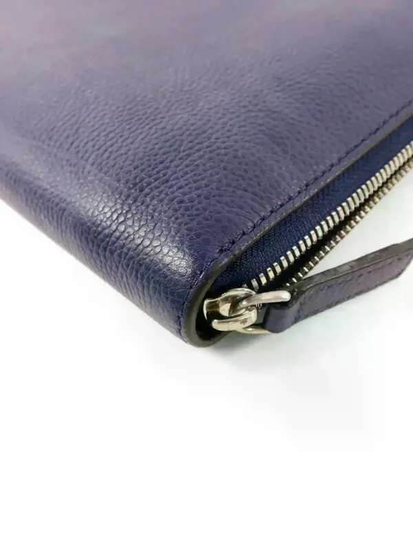 Mcm Grained Leather Clutch Bag