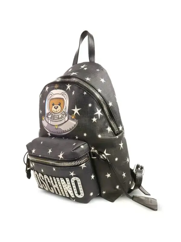 Moschino Teddy Bear Star-print Backpack - Black