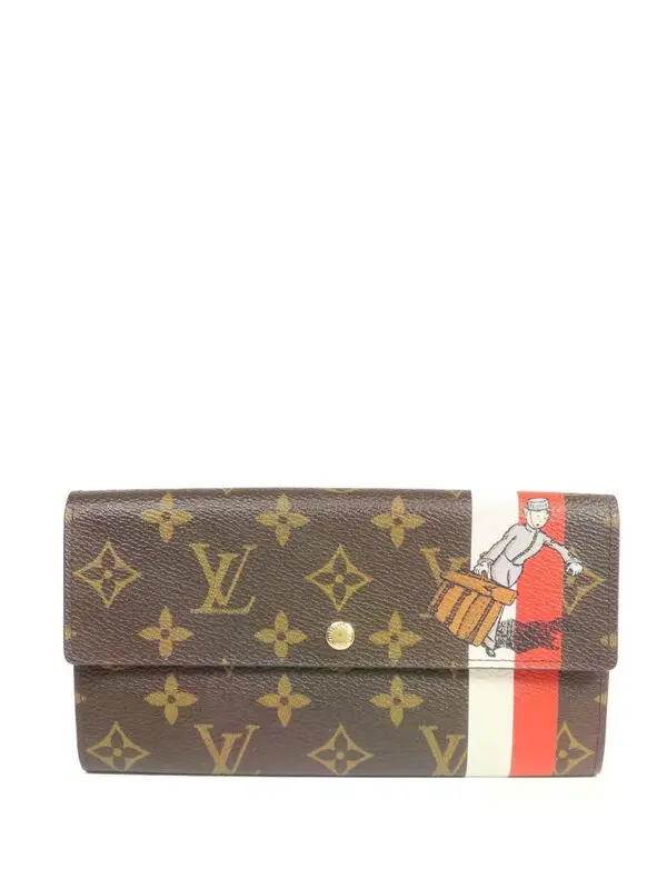LOUIS VUITTON Monogram Groom Portefeuille Sarah Wallet