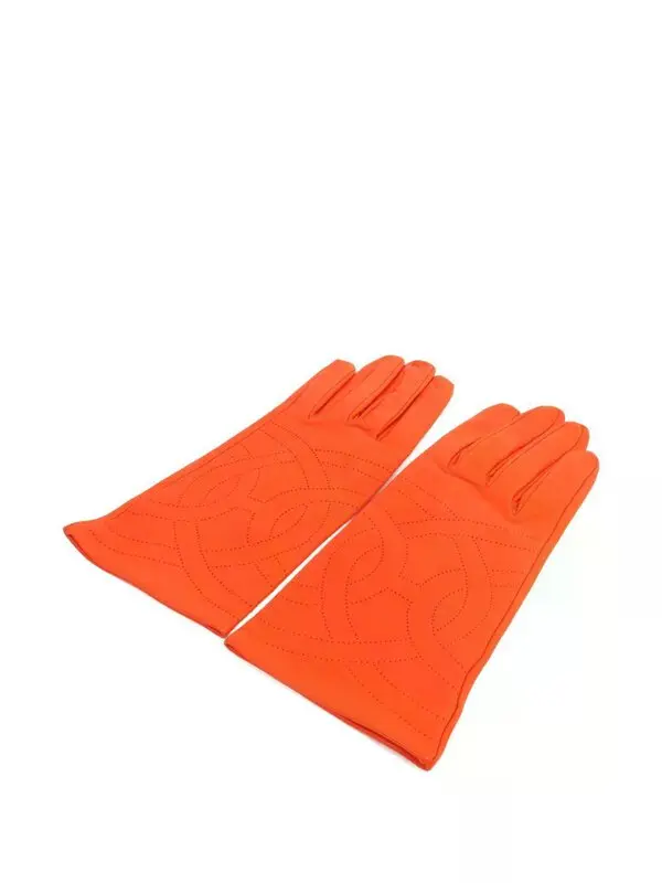 Hermès Perforated Leather Gloves