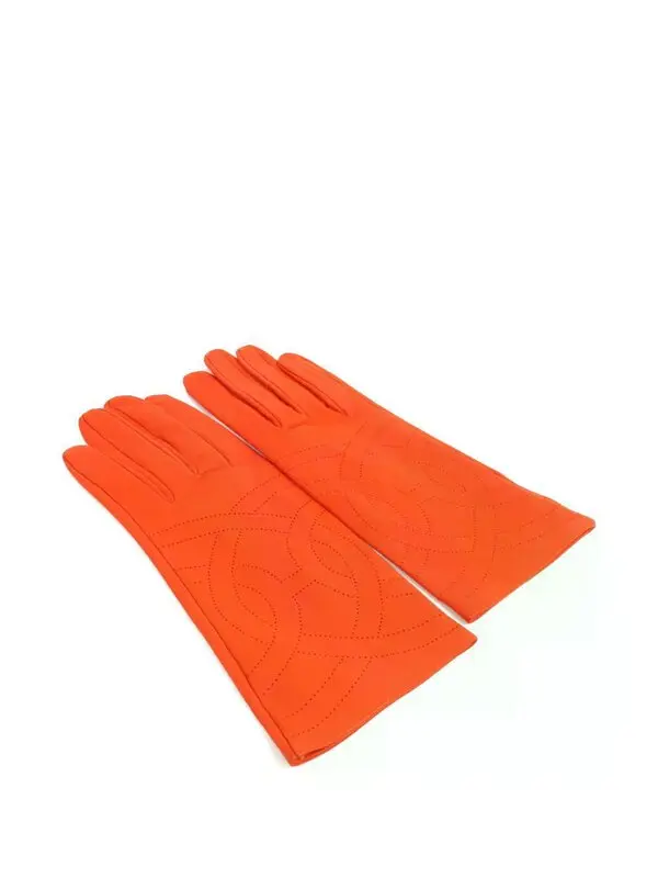 Hermès Perforated Leather Gloves