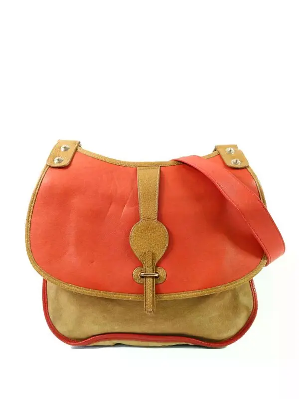 Balenciaga Suede Leather Shoulder Bag - Orange