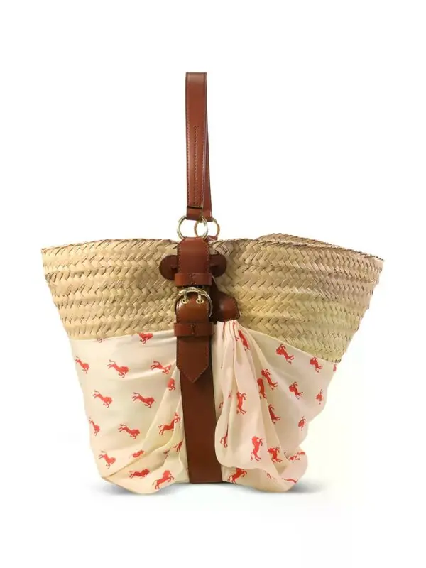 Chloé Panier Horse-print Bucket Bag - Neutrals