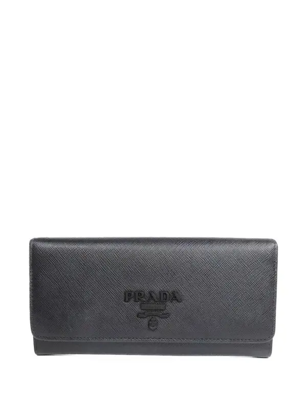 Prada Logo-detail Leather Wallet