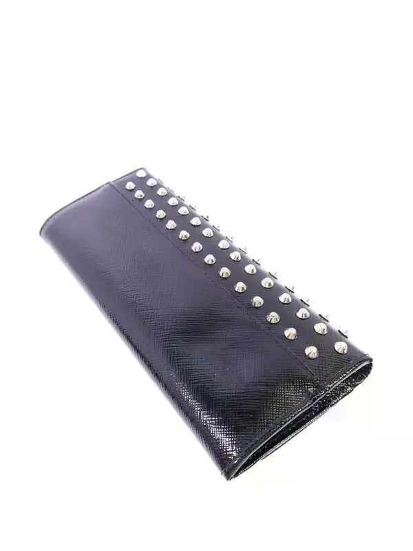 Prada Studded Saffiano Wallet