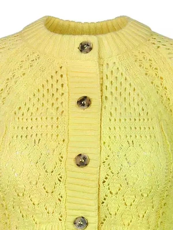 Smythe Crochet-knit Button-up Cardigan
