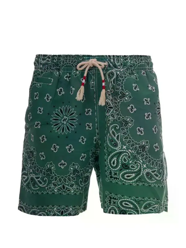 MC2 SAINT BARTH Bandana Print Swim Shorts - Green